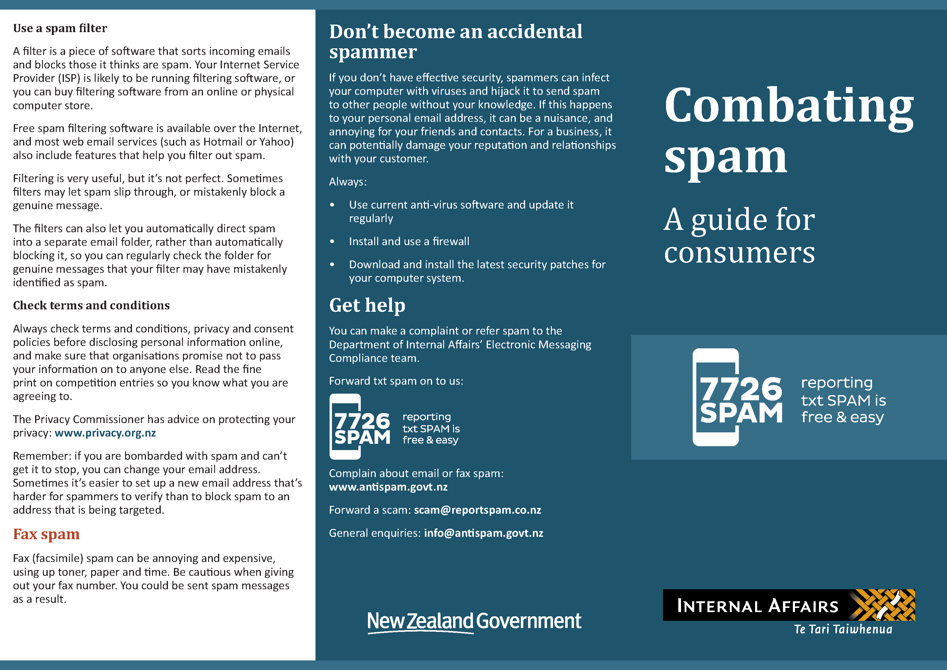 Spam-Downloadable-Resources - dia.govt.nz